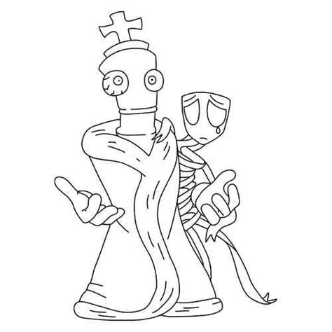 Раскраска Персонажи цифрового цирка распечатать раскраски для детей