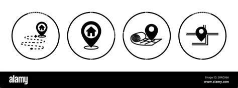 Address Icon Vector Location Icon Address Symbol Pin Stock Vector