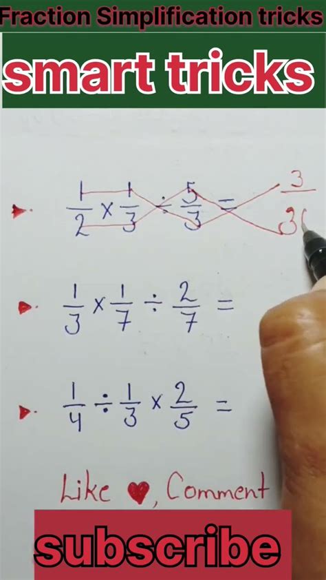 Fraction Simplification Simplification Mathstricks Khansir Shortvideo Youtube