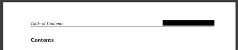 Fancyhdr ToC Header TeX LaTeX Stack Exchange