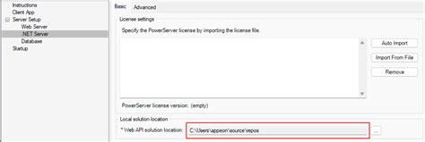 Adjusting The Sample Powerserver Project According To Your Environment