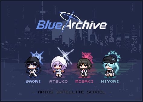 Saori Atsuko Hiyori And Misaki Blue Archive Drawn By Redforge Danbooru