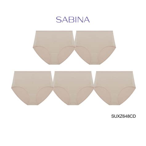 Sabina กางเกงชั้นใน Set 5 ชิ้น ทรง Half รุ่น Panty Zone รหัส Suxz648cd สีเนื้อเข้ม Sabina
