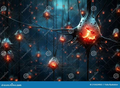 Enlightening Single Neuron Synapses Scheme Board Generate Ai Stock