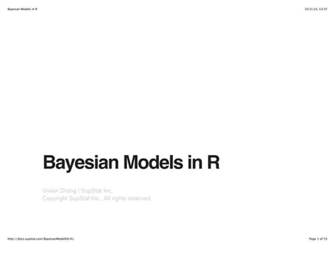 Bayesian Models In R Pdf Physics Science