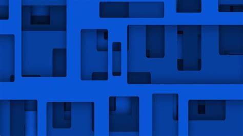 Royal Blue Color Horizontally Moving Hollow Rectangular Shapes Modern Design Geometrical