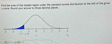 Find The Area Of The Shaded Region Under The Standard Normal