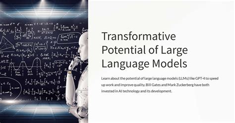 Transformative Potential Of Large Language Models