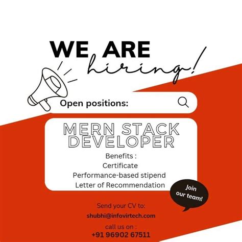Yusufzai Fawwad On Linkedin We Are Hiring For Mern Stack Intern
