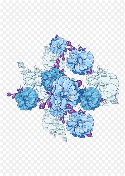 蓝色花朵PNG图片素材下载 图片编号8118489 PNG素材网