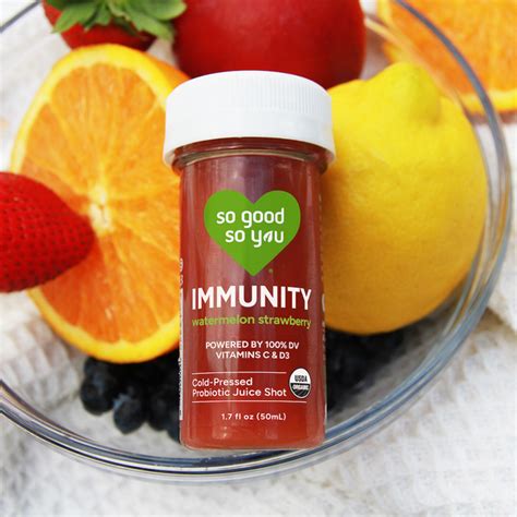 Immunity Juice Shots With Probiotics So Good So You