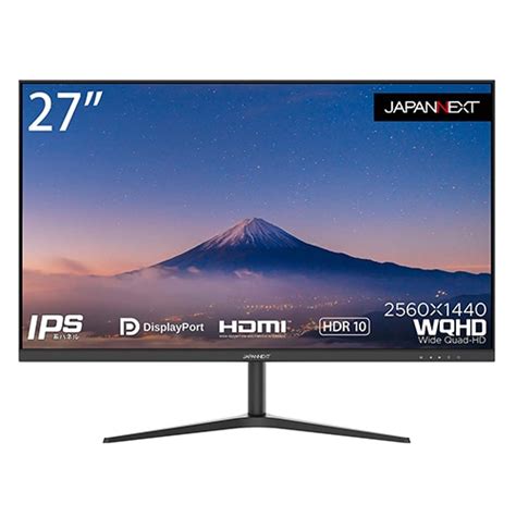 Japannext「jn Ips27wqhdr」 27インチ Ips系パネル搭載 Wqhd液晶モニター 解像度：2560 X 1440