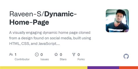 Github Raveen Sdynamic Home Page A Visually Engaging Dynamic Home