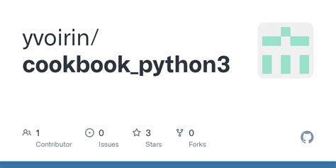 Github Yvoirincookbookpython3