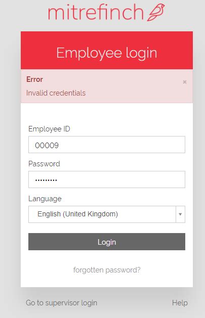 Invalid Login Help Time And Attendance