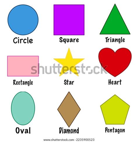 Set Basic Shapes Teaching Learning Stock Vector Royalty Free Shutterstock