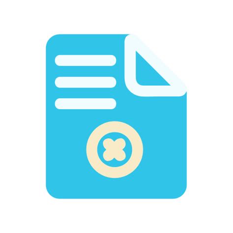 Delete File Generic Color Fill Icon