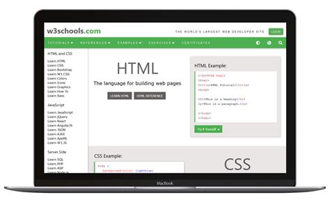 Github Mkuchnow3schools Clone W3schools Homepage Clone Created