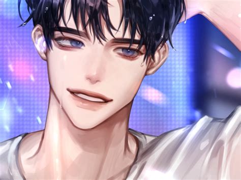 밀 작가 아트머그 웹소설 삽화 표지 남캐 방송용 반실사