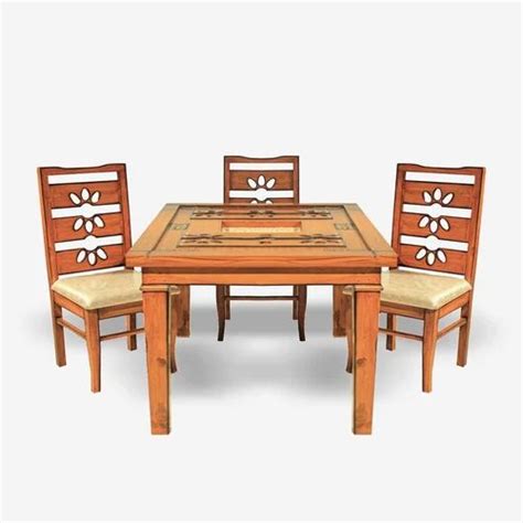 4 Seater Glass Top Sun Jali Dining Table At ₹ 56900set In Hyderabad