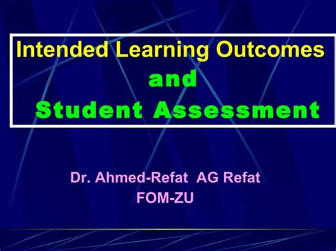 Learning Outcomes Ppt