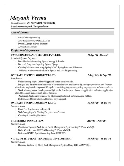 Mayank Verma Area Of Interest Download Free Pdf Java Programming