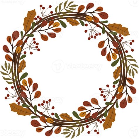 Autumn Circle Frame 30754559 Png
