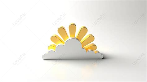 구름 3d 렌더링을 통해 엿보는 태양이 있는 미니멀한 흰색 배경 하얀색 배경 흰 구름 배경 엿보는 배경 이미지 Hd 하얀색 흰 구름 엿보는 배경 사진 무료