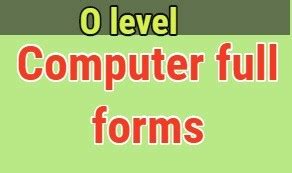 Computer All Full Form NIELITBHU