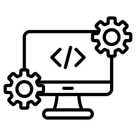 software development icon line vector illustration 40552859 vector art