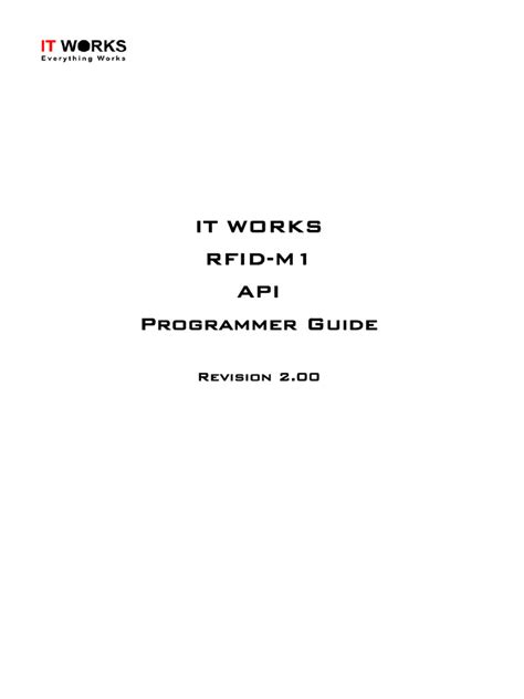 Api Programmer Guide Rfid M1 Pdf Pointer Computer Programming Integer Computer Science