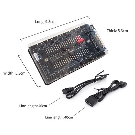 Acatcoolmy 10 In 1 Argb Cable Splitter Hub Synchronization Argb Pwm