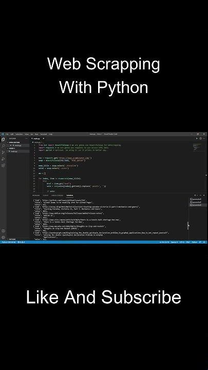 Web Scrapping With Python Python Shorts Youtube