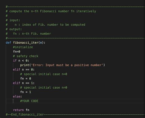 Solved Compute The N Th Fibonacci Number Fn Iteratively