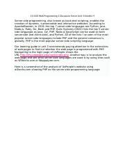 CS 3305 Web Programming 2 Discussion Forum Unit 3 Solution 9 Docx CS
