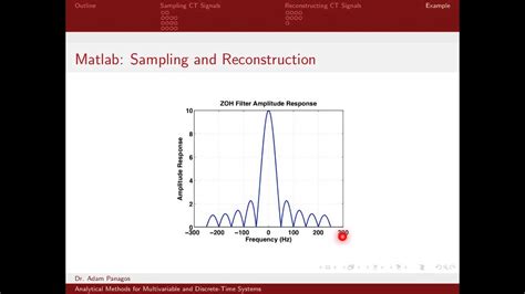 Sampling Signals 1313 Sampling And Reconstructing Signals In Matlab Youtube