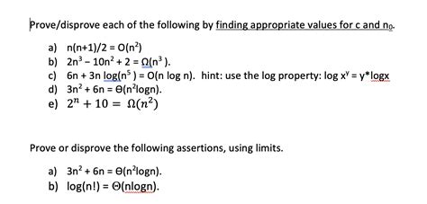 Solved Provedisprove Each Of The Following By Finding