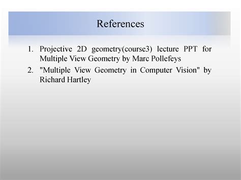공부 Multiple View Geometry 3cont