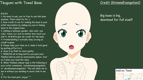 Tsugumi With Towel Base By Shinanapixelbases On Deviantart