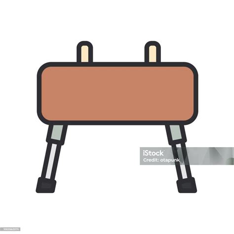선 벡터 색상 아이콘 체조 보관 말입니다 스포츠 장비 성공 상징입니다 체육 대회 활동입니다 챔피언 스포츠 점프입니다 레트로 스타일 일러스트 레이 션 및 디자인 벽지에 대 한