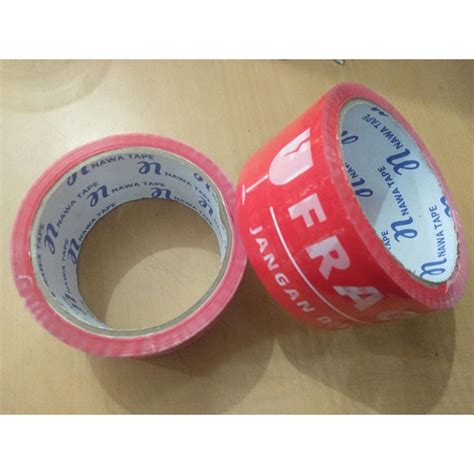 Jual Lakban Fragile Merah 48 Mm 65 Y Shopee Indonesia