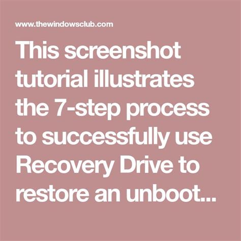 How To Restore An Unbootable Windows 10 Computer