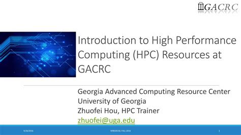 Pdf Introduction To High Performance Computing Hpc Resources At