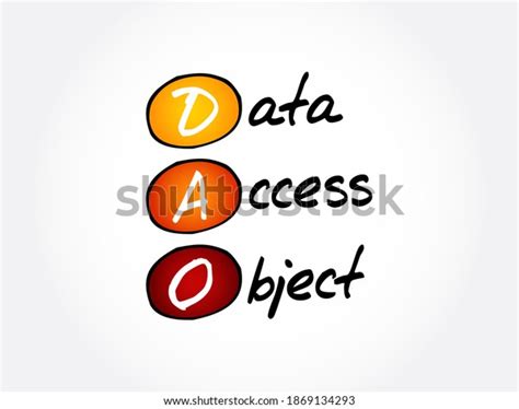 Dao Data Access Object Acronym Technology Stock Illustration 1869134293