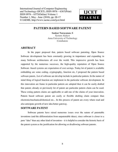 Pattern Based Software Patent Pdf