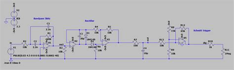 Operational Amplifier Laser Detector Circuit With Ambient Light