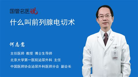 什么叫前列腺电切术 什么是前列腺电切术 前列腺电切术是什么 北京大学第一医院 泌尿外科 主任医师 何志嵩 视频科普 中国医药信息查询平台