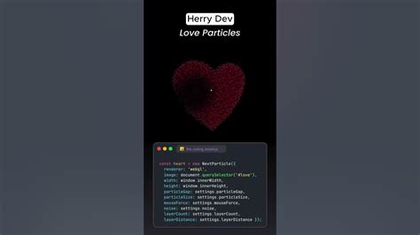 💖 Love Particles Effect With Javascript Html And Css Animation 🎨🔥