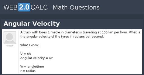 view question angular velocity