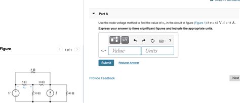 Solved Part A Use The Node Voltage Method To Find The Value Chegg Com